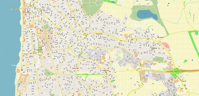 Blackpool + Preston + Garstang UK Map Vector City Plan High Detailed ...