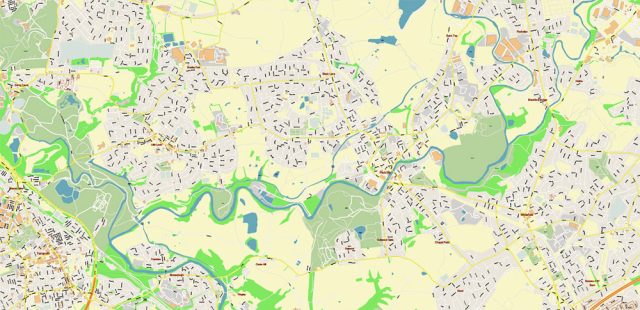 Bolton UK Map Vector City Plan High Detailed Street Map editable Adobe ...
