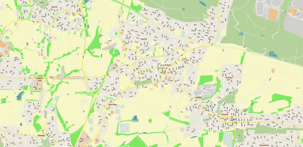 Bolton UK Map Vector City Plan High Detailed Street Map editable Adobe ...