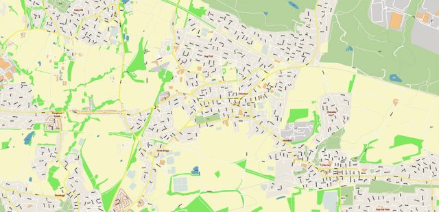 Bolton UK PDF Vector Map: City Plan High Detailed Street Map editable ...