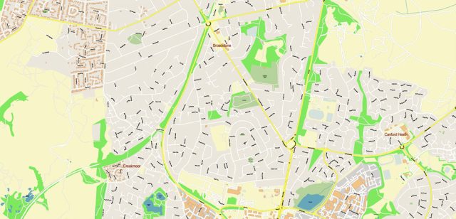 Bournemouth UK Map Vector City Plan High Detailed Street Map editable ...