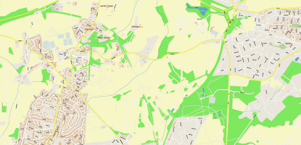 Bournemouth UK Map Vector City Plan High Detailed Street Map editable ...