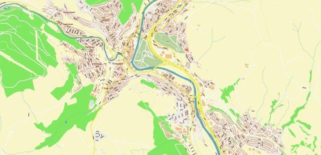 Cardiff UK Map Vector City Plan High Detailed Street Map editable Adobe ...