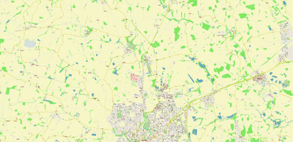 Chelmsford UK Map Vector City Plan High Detailed Street Map editable ...