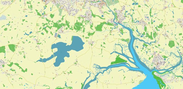 Colchester UK PDF Vector Map: City Plan High Detailed Street Map ...