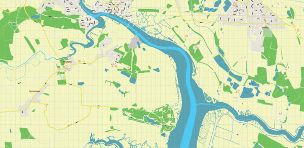 Colchester UK Map Vector City Plan High Detailed Street Map editable ...