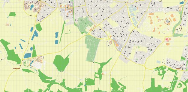 Colchester UK Map Vector City Plan High Detailed Street Map editable ...