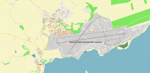 Dundee UK PDF Vector Map: City Plan High Detailed Street Map editable ...