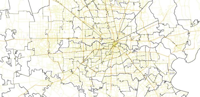 Houston Texas US + Zipcodes Areas Map Vector City Plan High Detailed Street Map editable Adobe ...