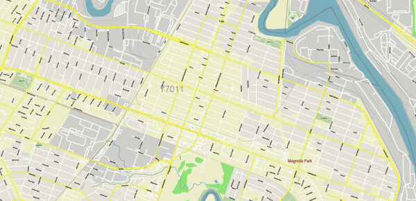 Houston Texas US + Zipcodes Areas Map Vector City Plan High Detailed ...