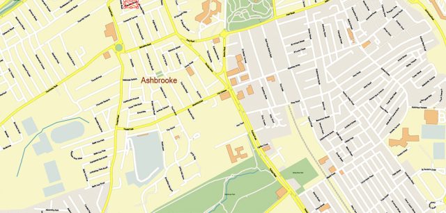 Newcastle Upon Tyne UK PDF Vector Map: City Plan High Detailed Street ...
