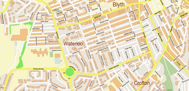 Newcastle Upon Tyne UK PDF Vector Map: City Plan High Detailed Street ...