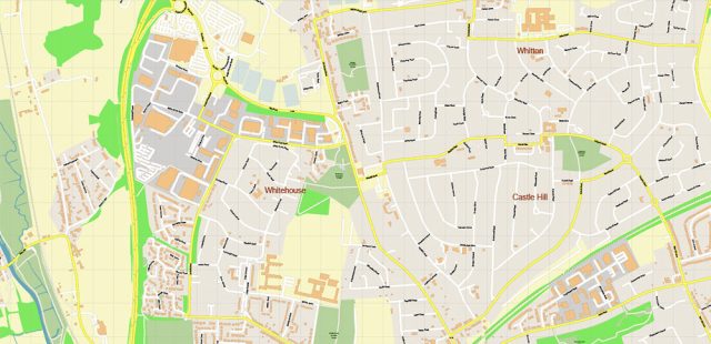 Ipswich UK PDF Vector Map: City Plan High Detailed Street Map editable ...