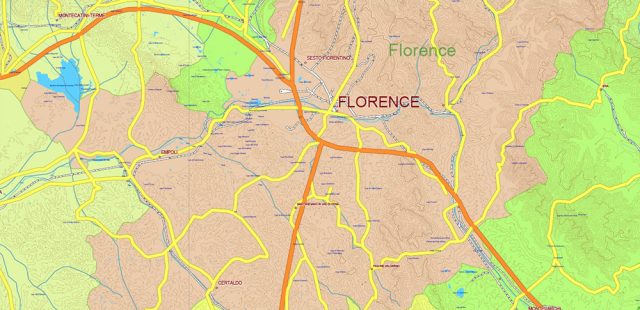Italy complete country Map Vector Extra High Detailed Street Road Map ...
