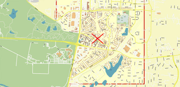 Memphis Tennessee US Map Vector City Plan High Detailed Street Map ...