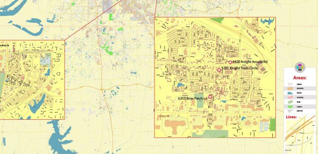 Memphis Tennessee US PDF Vector Map: City Plan High Detailed Street Map ...