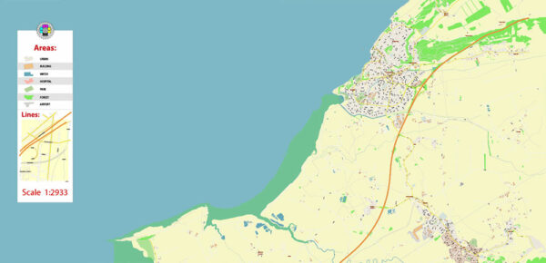 Milton + Yatton + Clevedon + Oldmixon UK PDF Vector Map: City Plan High ...
