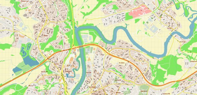 Newport UK Map Vector City Plan High Detailed Street Map editable Adobe ...