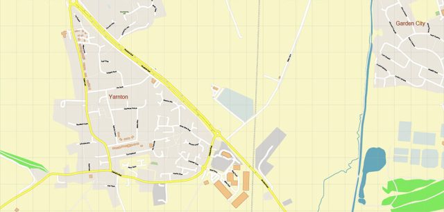 Oxford Area UK PDF Vector Map: City Plan High Detailed Street Map ...