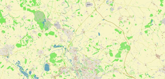 Oxford Area UK Map Vector City Plan High Detailed Street Map editable ...