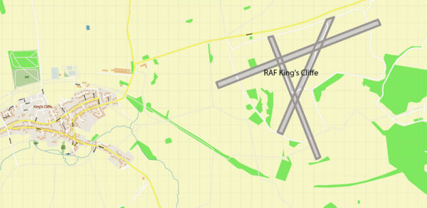 Peterborough Area UK Map Vector City Plan High Detailed Street Map ...