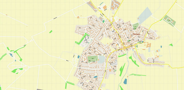 Peterborough Area UK Map Vector City Plan High Detailed Street Map ...