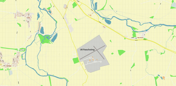 Peterborough Area UK Map Vector City Plan High Detailed Street Map ...