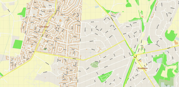 Poole + Bornemouth Area UK PDF Vector Map: City Plan High Detailed ...
