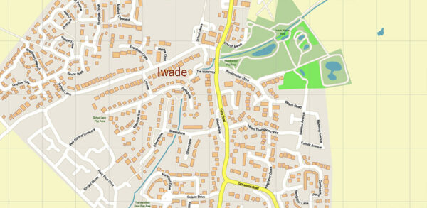 Rochester + Maidstone + Gillingham UK Map Vector City Plan High ...