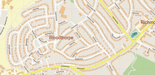 Rotherham Area UK PDF Vector Map: City Plan High Detailed Street Map ...