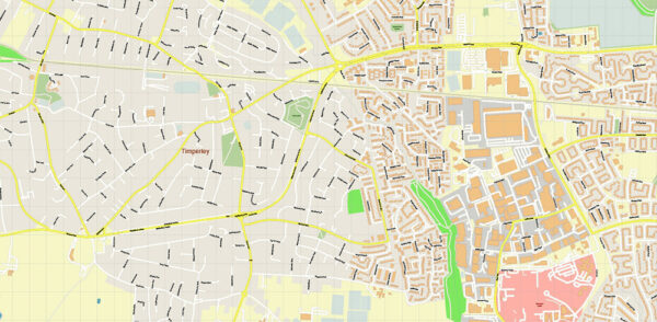 Sale Area UK Map Vector City Plan High Detailed Street Map editable ...