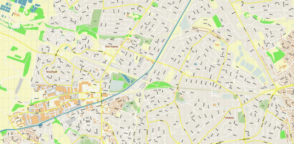 Sale Area UK Map Vector City Plan High Detailed Street Map editable ...