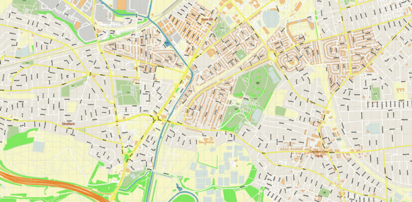 Sale Area UK Map Vector City Plan High Detailed Street Map editable ...