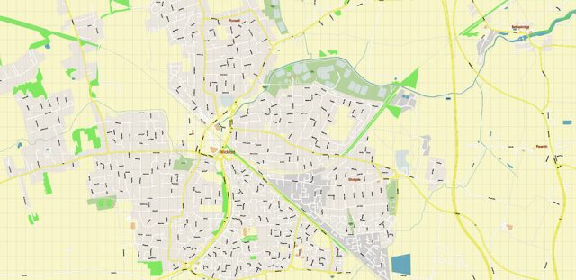 Southend-on-Sea UK PDF Vector Map: City Plan High Detailed Street Map ...