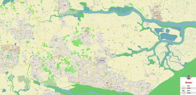 Southend-on-Sea UK Map Vector City Plan High Detailed Street Map ...