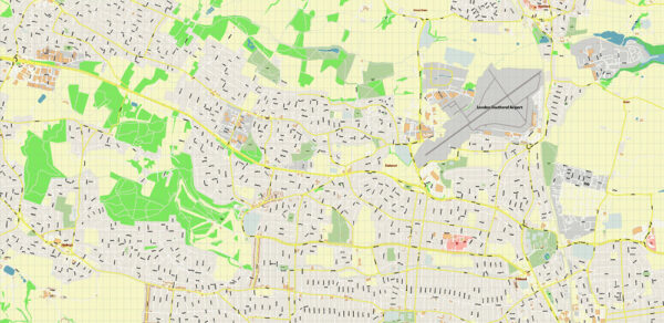 Southend-on-Sea UK Map Vector City Plan High Detailed Street Map ...