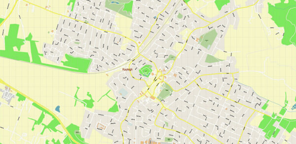 Southend-on-Sea UK PDF Vector Map: City Plan High Detailed Street Map ...