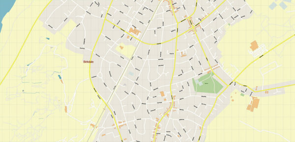 Southport Area UK Map Vector City Plan High Detailed Street Map ...