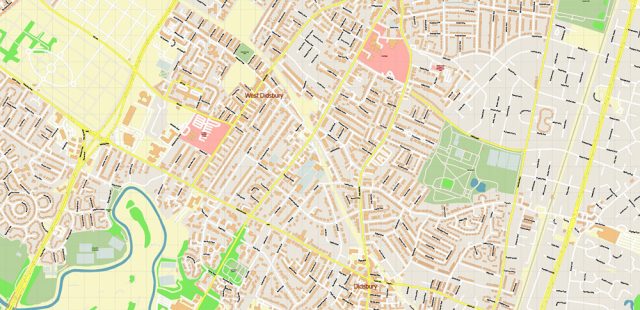 Stockport UK Map Vector City Plan High Detailed Street Map editable ...