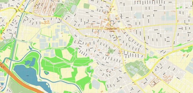 Stockport UK Map Vector City Plan High Detailed Street Map editable ...