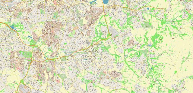 Stockport UK Map Vector City Plan High Detailed Street Map editable ...