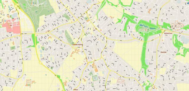 Stockport UK Map Vector City Plan High Detailed Street Map editable ...