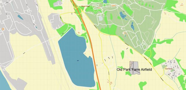 Swansea Area UK Map Vector City Plan High Detailed Street Map editable ...