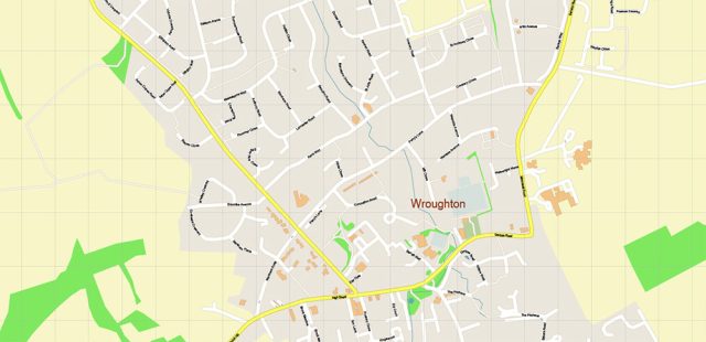 Swindon Area UK PDF Vector Map: City Plan High Detailed Street Map ...