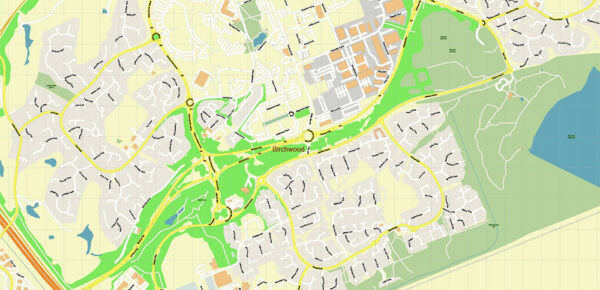 Warrington Area UK PDF Vector Map: City Plan High Detailed Street Map ...
