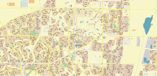 Avondale + Glendale Arizona US PDF Vector Map: City Plan High Detailed ...