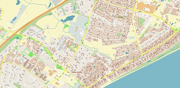 Copenhagen / København Denmark Map Vector City Plan High Detailed Street Map editable Adobe ...