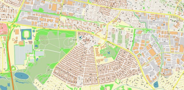 Copenhagen / København Denmark Map Vector City Plan High Detailed ...