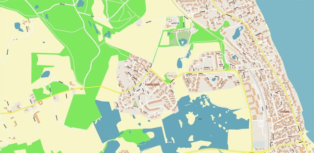 Copenhagen / København Denmark Map Vector City Plan High Detailed Street Map editable Adobe ...