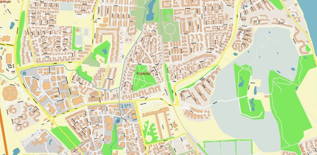 Copenhagen / København Denmark Map Vector City Plan High Detailed ...